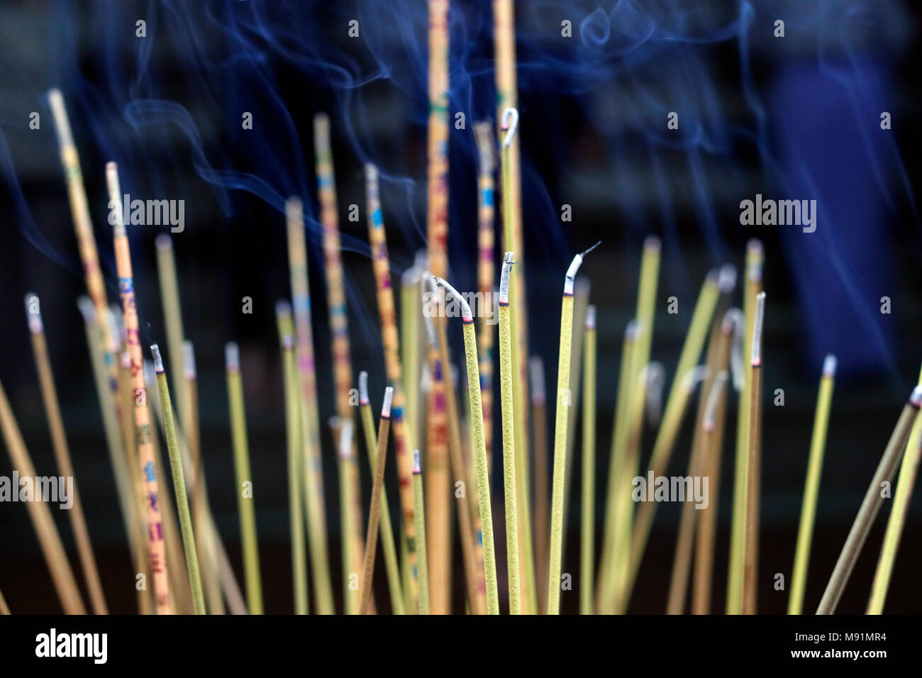 Mariamman Hindu Temple. Incense sticks. Ho Chi Minh city. Vietnam Stock ...