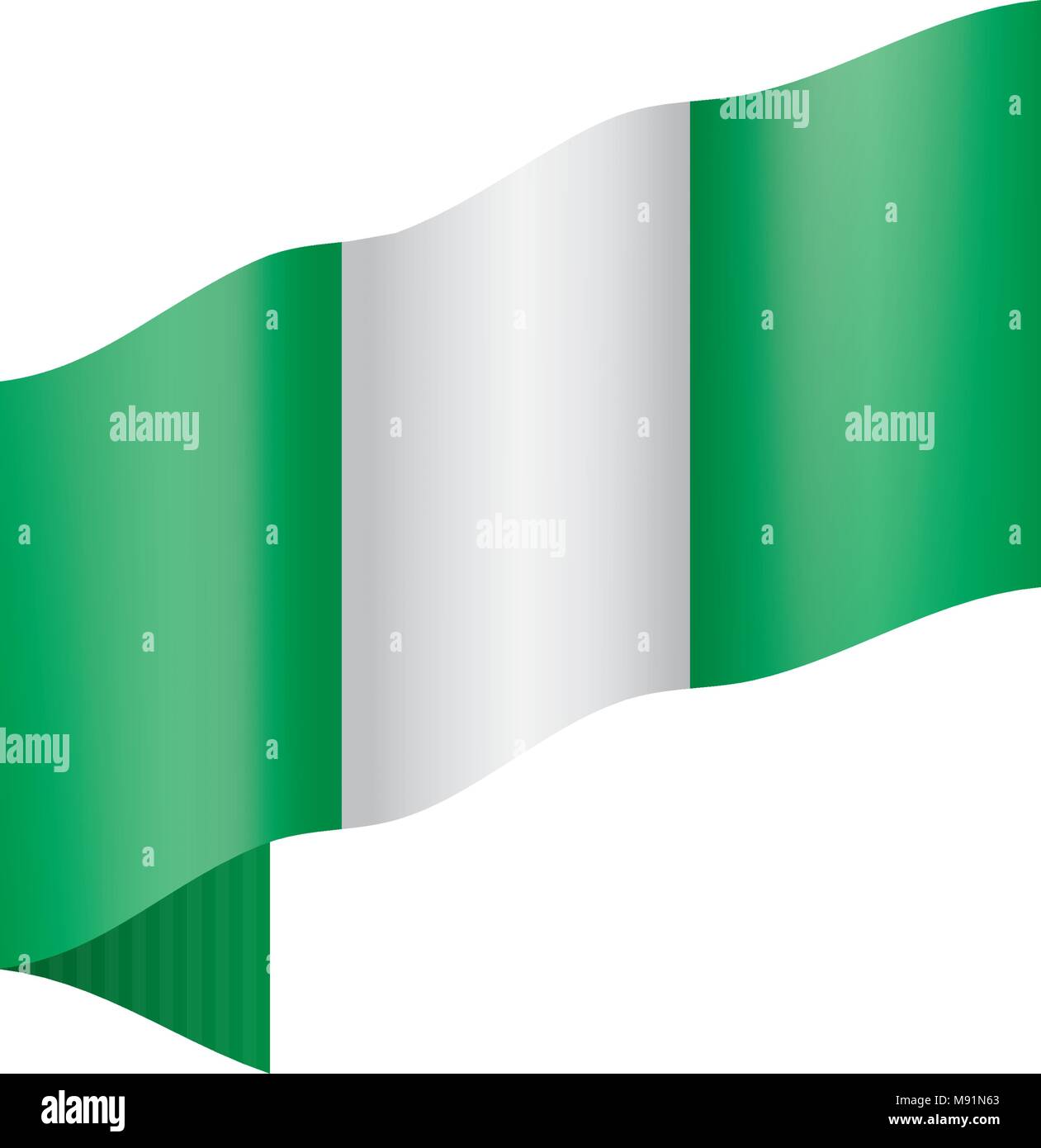 Nigeria flag, vector illustration Stock Vector Image & Art - Alamy