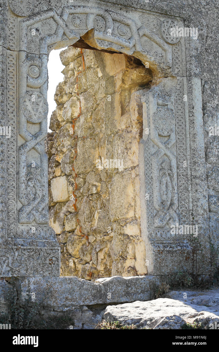 Medieval Crimean Karaites Jewish Oriental fortress gates in Mangup Kale ...