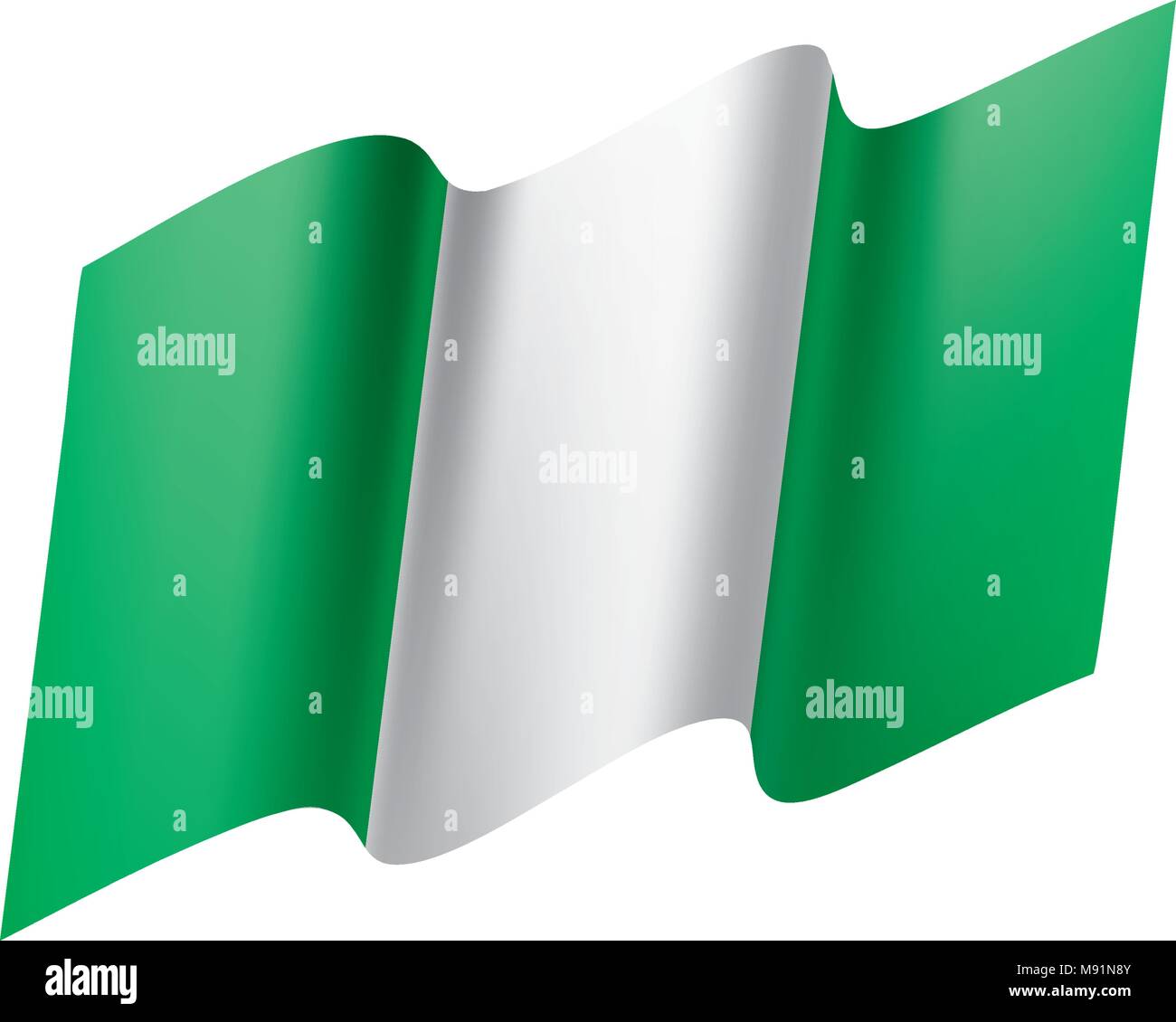 Nigeria flag, vector illustration Stock Vector Image & Art - Alamy