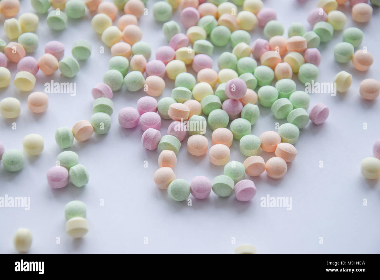 small little candies with copy space for birthday and celebration cards ...