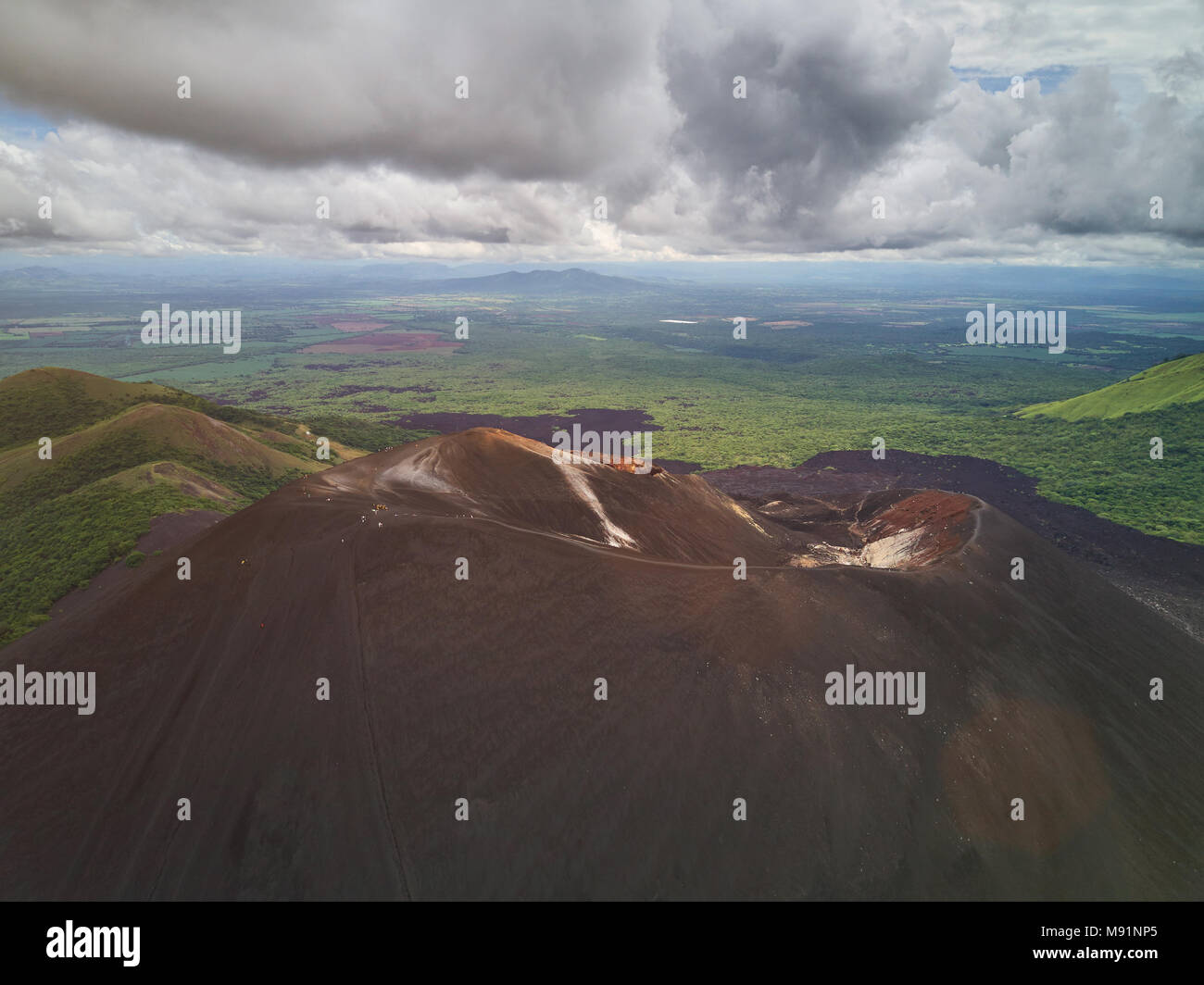 Aerial view of Cerro Negro crater volcano in Nicaragua Stock Photo - Alamy