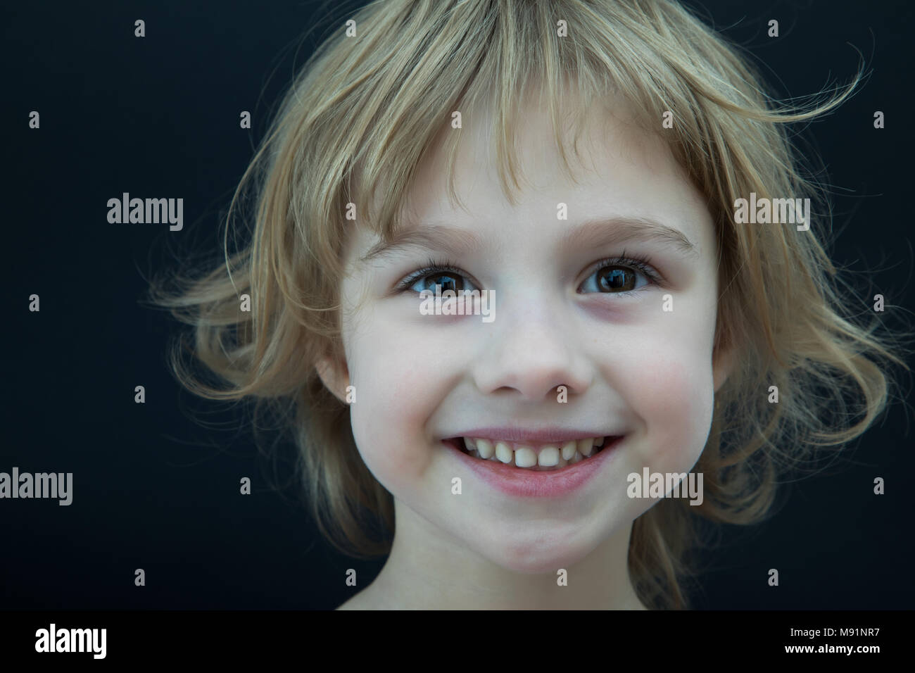 Close-up portrait of a beautiful little girl Stock Photo - Alamy