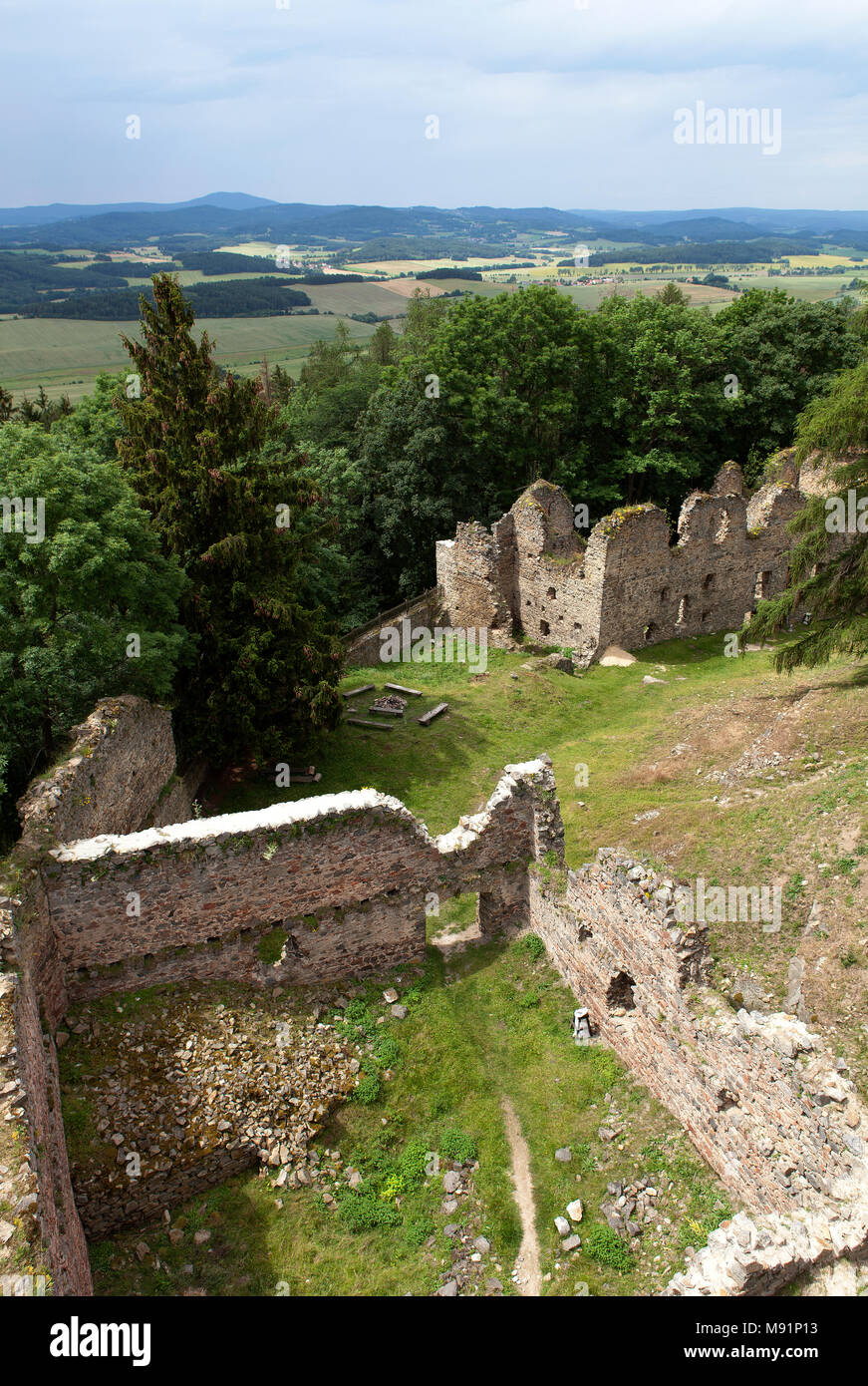 castle, Helfenburk, ruins Stock Photo - Alamy