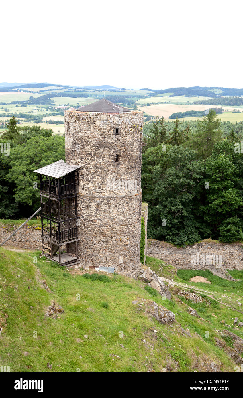castle, Helfenburk, ruins Stock Photo - Alamy