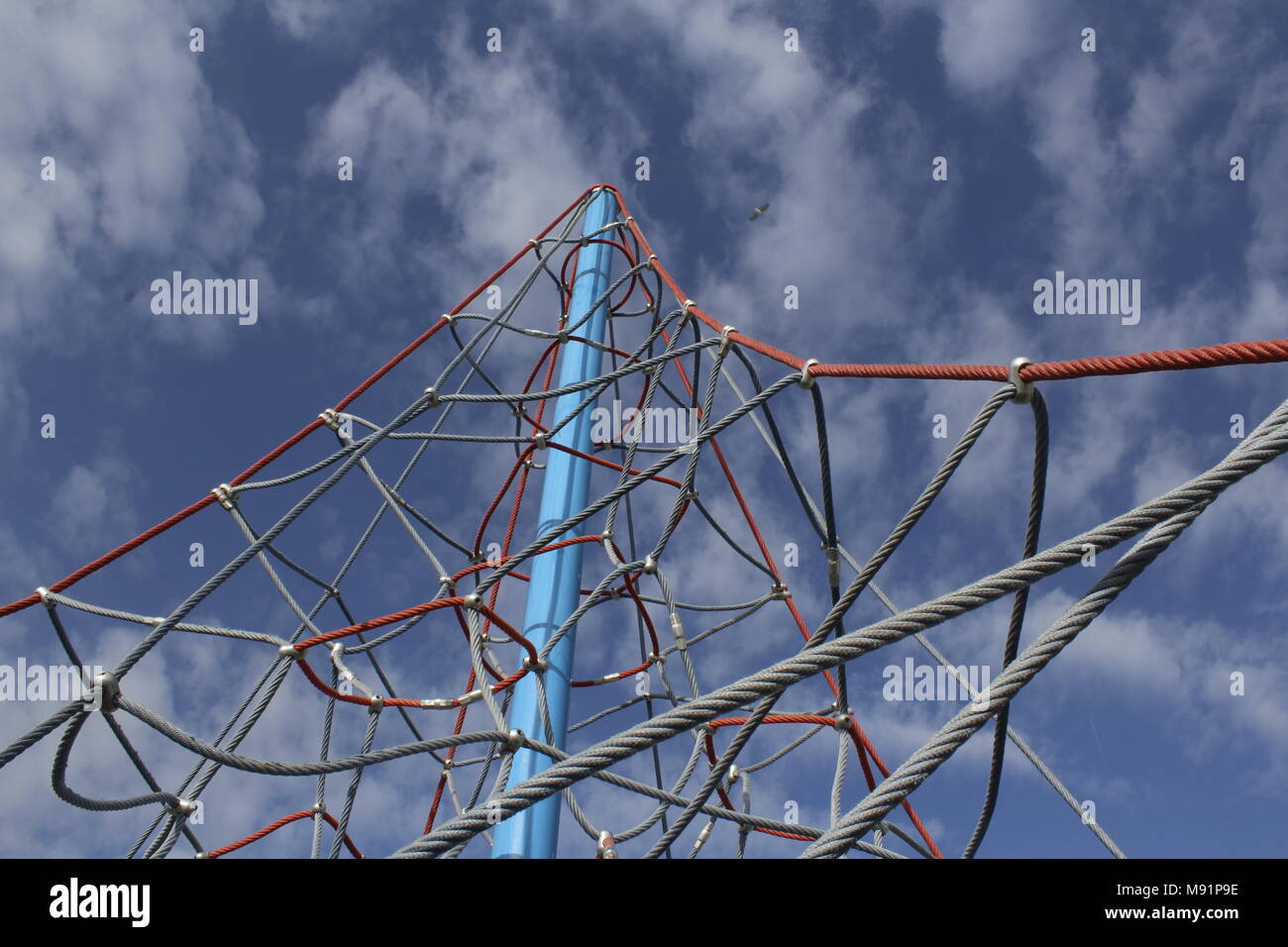 climb to the sky with rope Stock Photo - Alamy