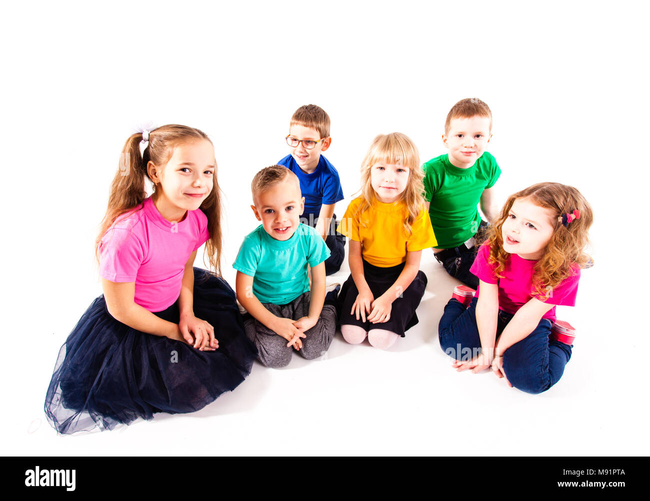 Group of happy smiling kids Stock Photo - Alamy