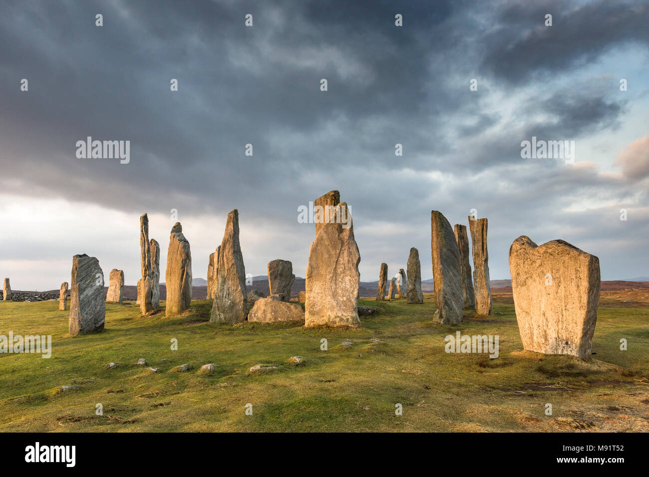 Callanish Stone Circle on the Isle of Lewis in the Outer Hebrides Stock ...