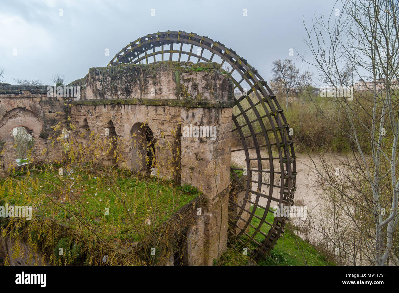 Ruins of an old medieval waterwheel in Cordoba Stock Photo - Alamy