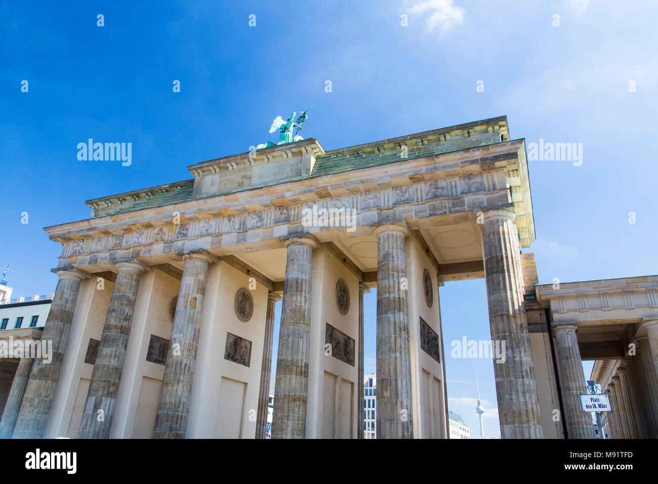 Berlin, the Brandenburg Gate, icon of Berlin and Germany Stock Photo ...
