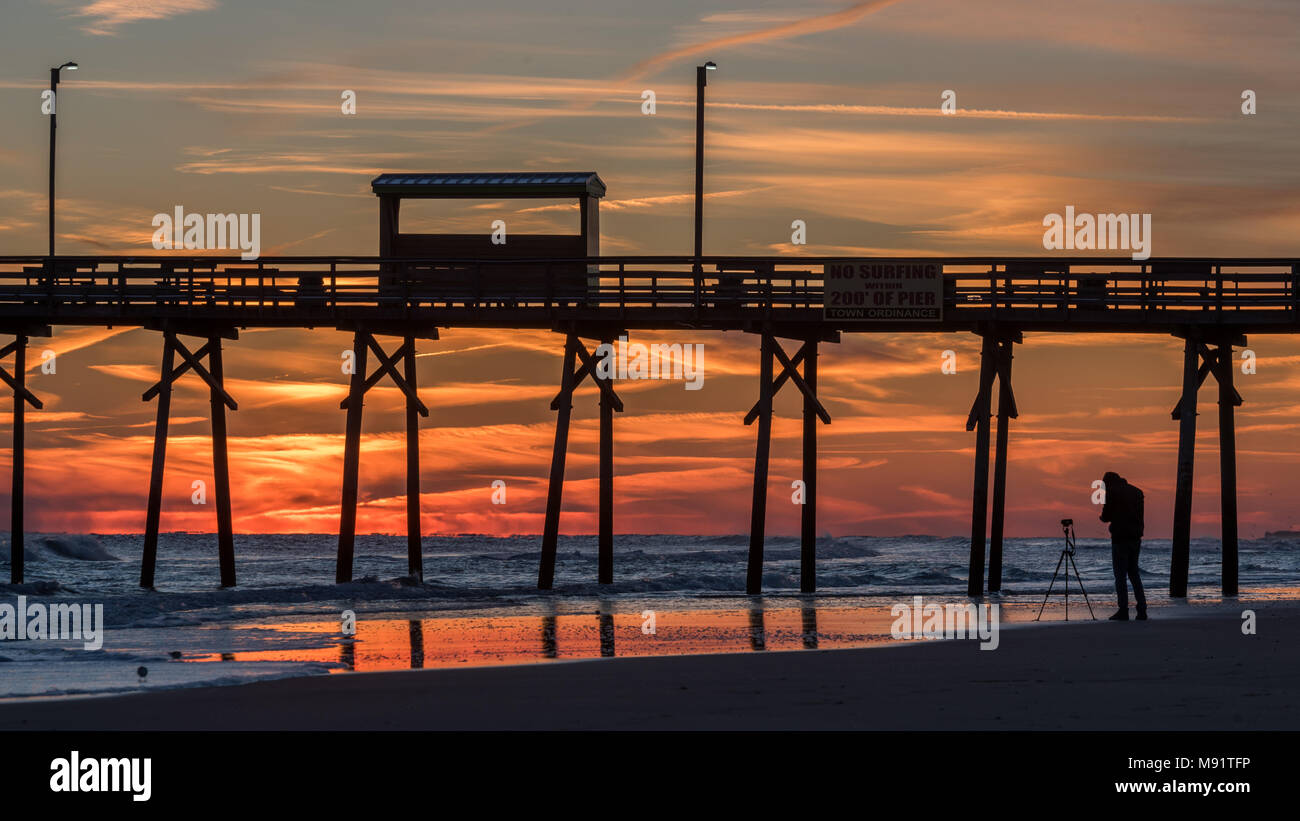 Sunset beach north carolina hi-res stock photography and images - Alamy
