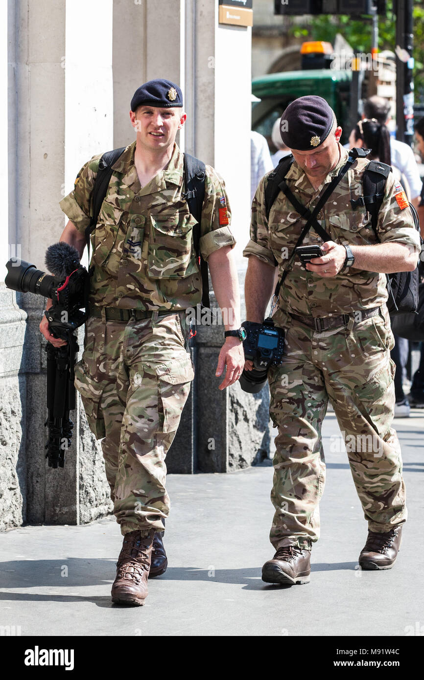 London, UK. 24th May, 2017. Army photographers on duty in Westminster ...