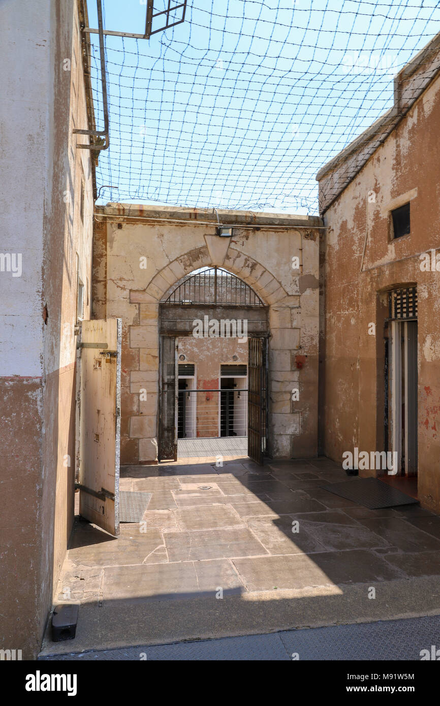 The area between a couple of the prison buildings, serving as part of ...