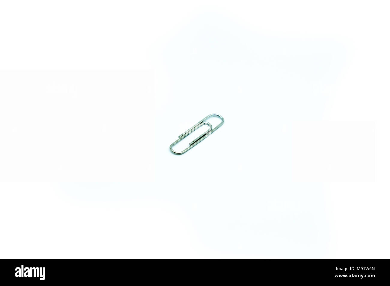Paper clip Isolated on white background Stock Photo - Alamy