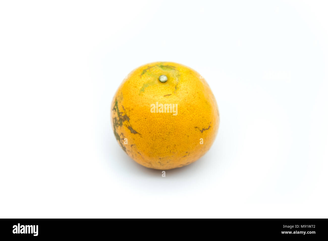 An orange, Isolated on white background Stock Photo - Alamy