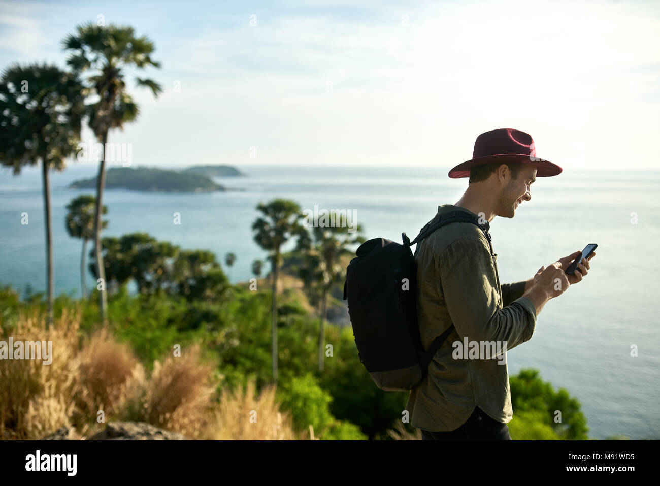 Tourist exploring new location Stock Photo - Alamy