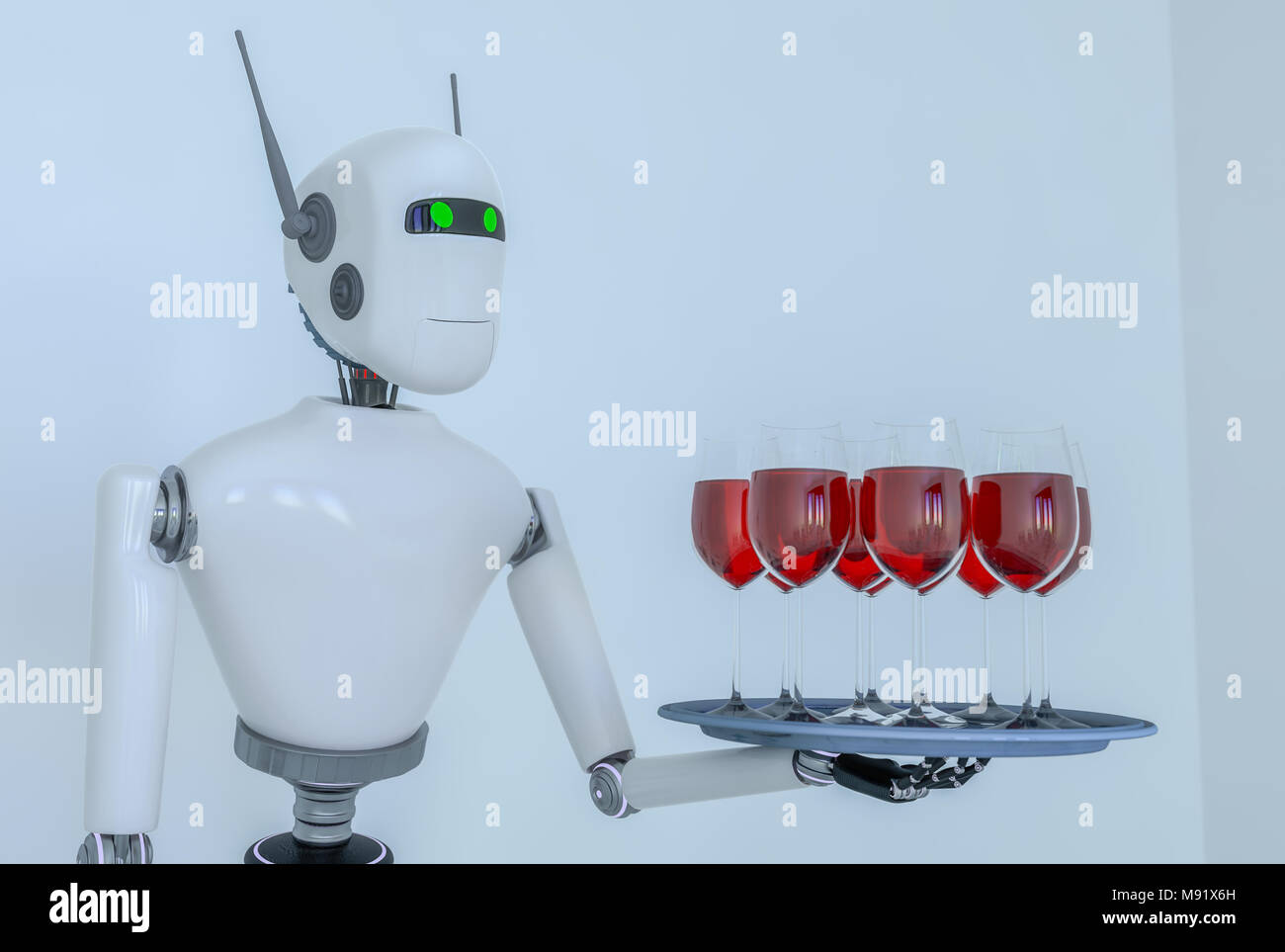 Robot serving hi-res stock photography and images - Alamy