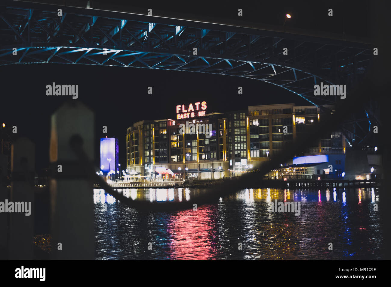 Cleveland The Flats Stock Photo - Alamy