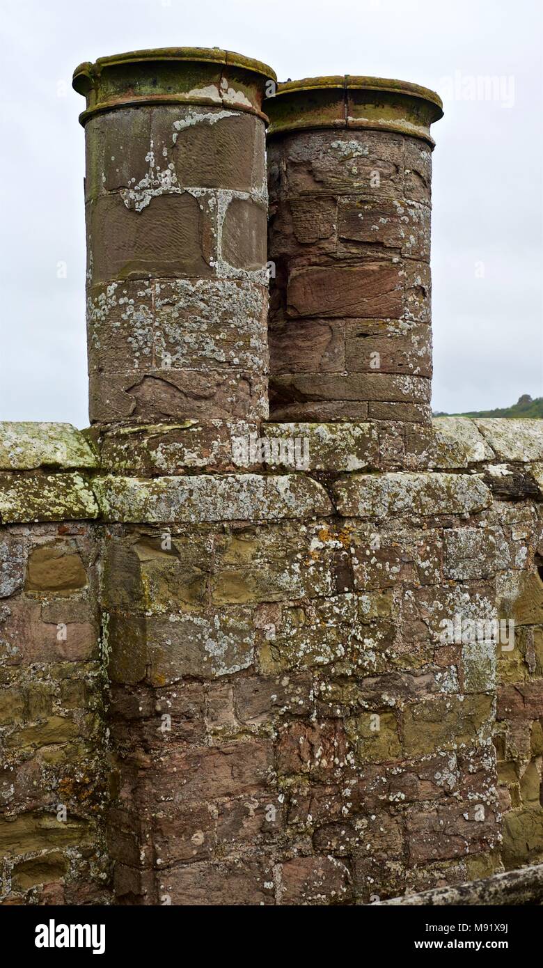 Chimmneys - Stokesay Castle is a preserved medieval fortified manor ...