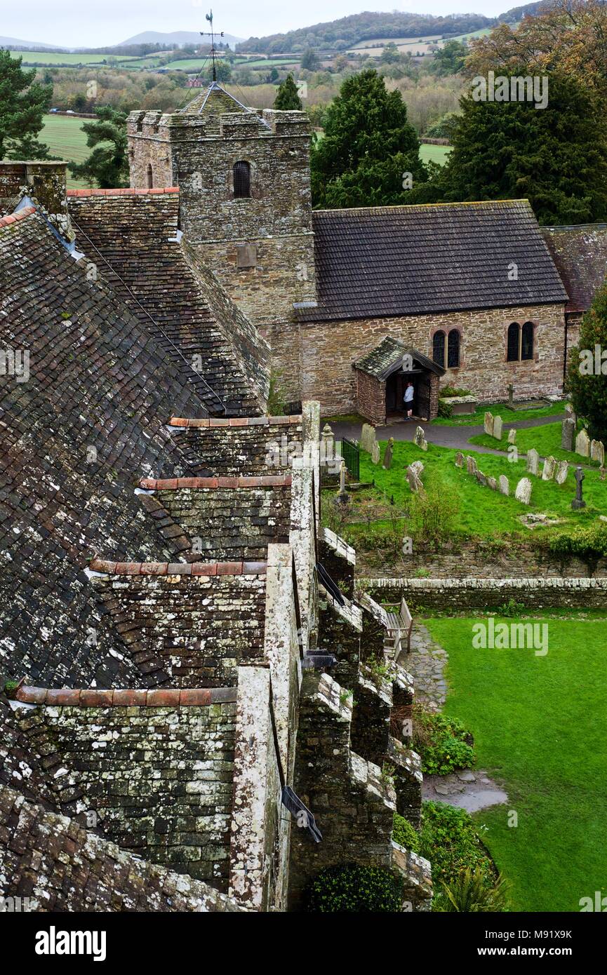 Medieval Fortified Manor Stokesay Castle Stock Photos & Medieval ...