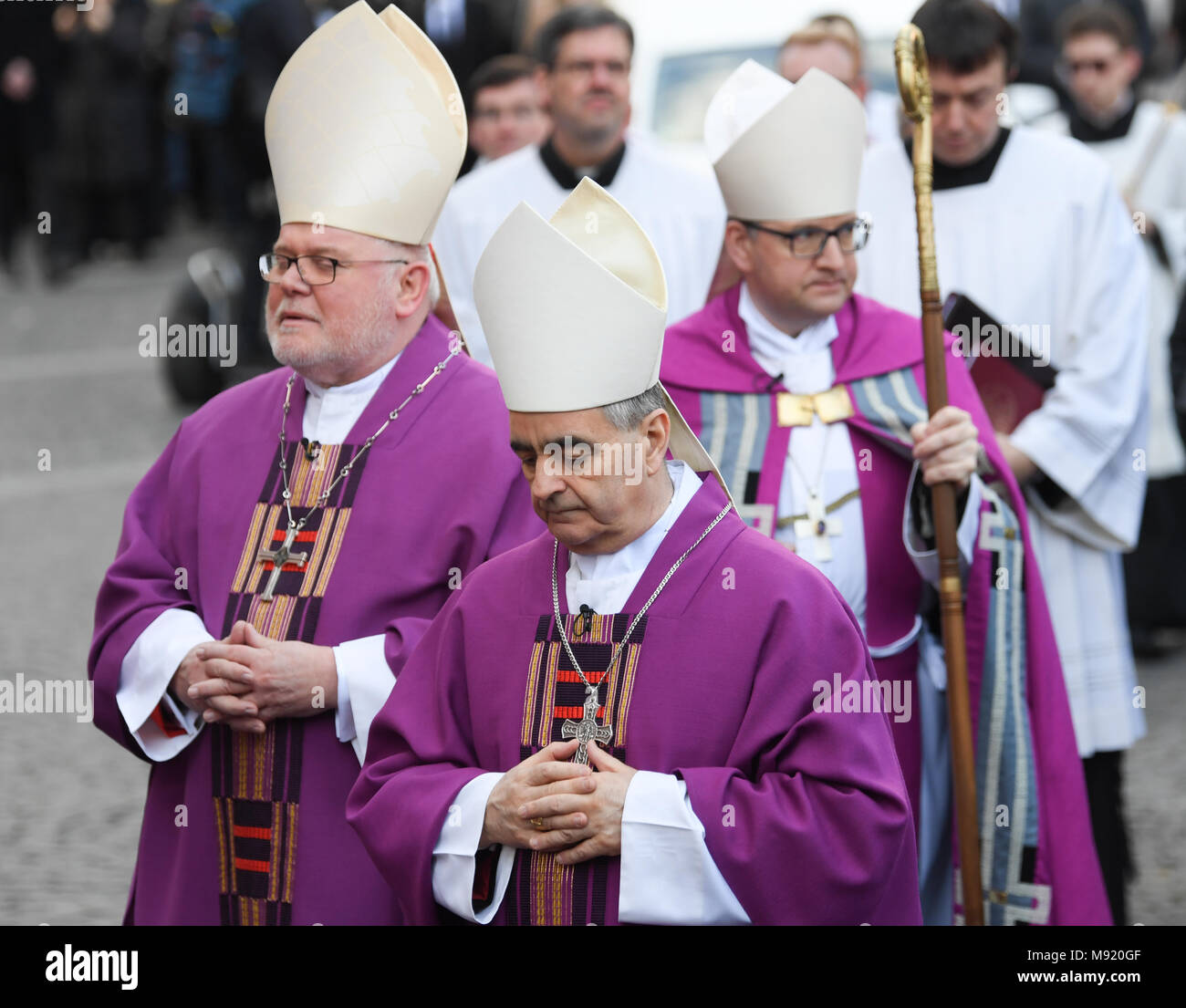 Mainz, Germany. 21 March 2018, The funeral procession for Cardinal Karl ...