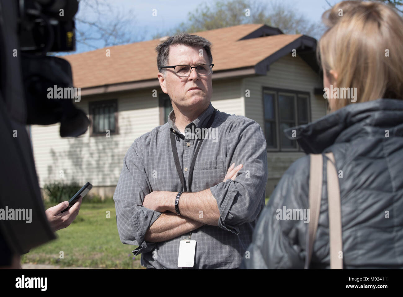 Mark Roessler of Pflugerville, who lives across the street from ...