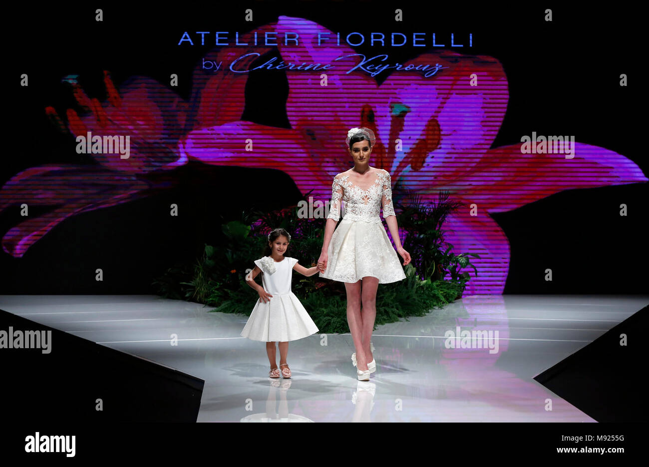 Beirut, Lebanon. 21st Mar, 2018. Models present creations of Lebanese ...