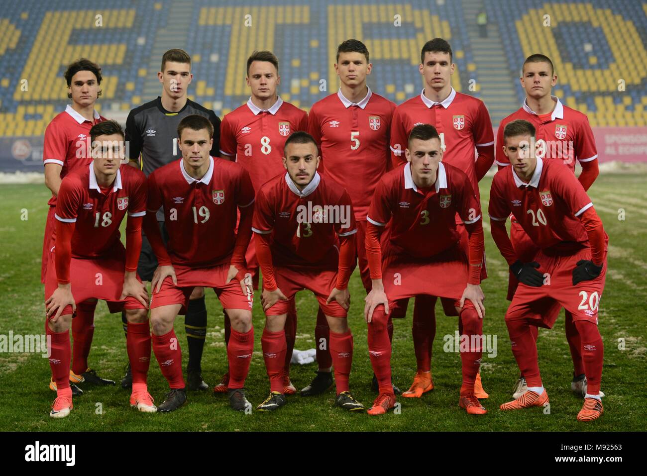 Serbian team line-up: Vladan Dekic #1 (SRB) Aleksa Terzic #3 (SRB ...