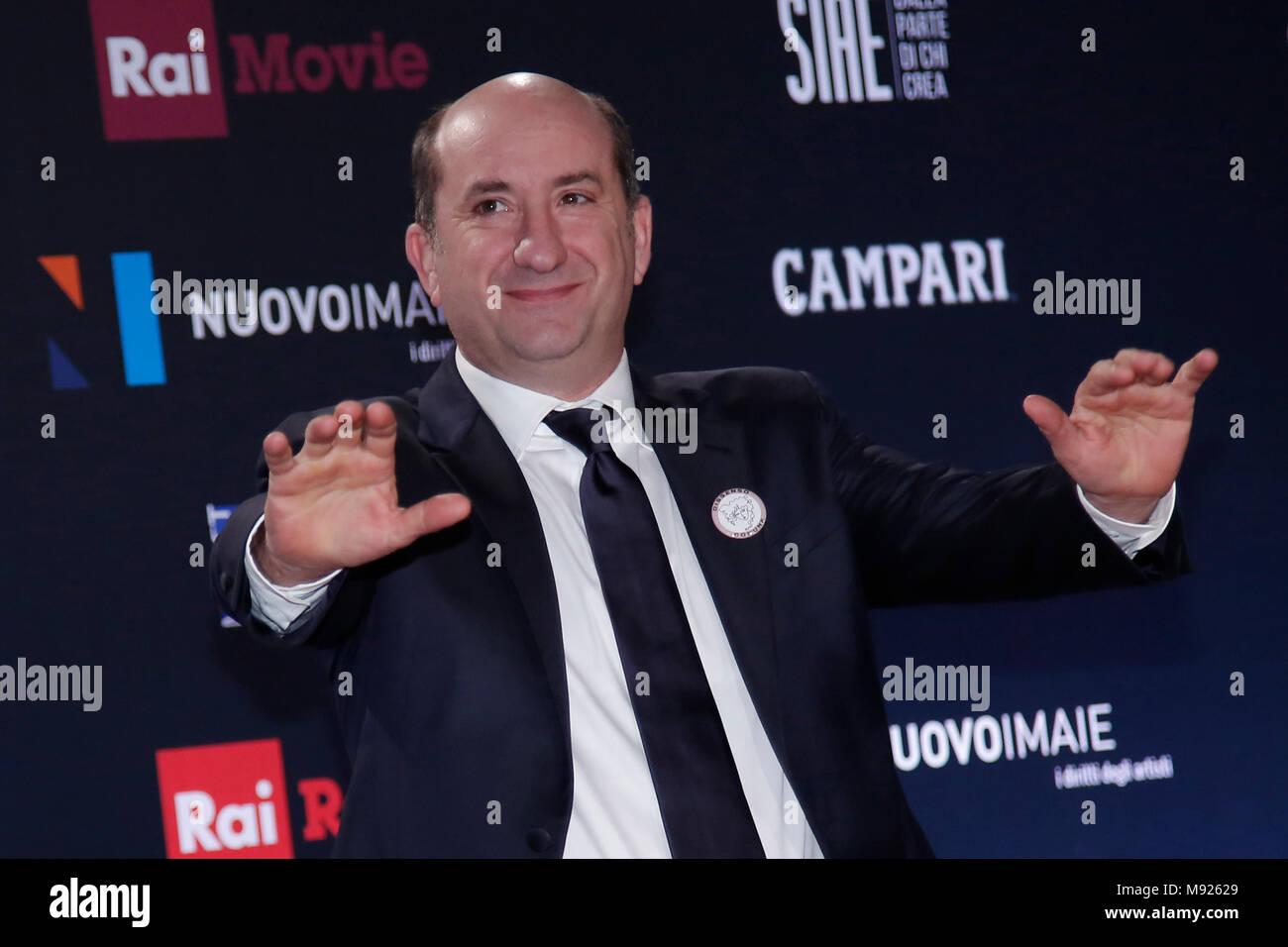 Rome, Italy. 21st March, 2018. Antonio Albanese Roma 21/03/2018. Premi ...