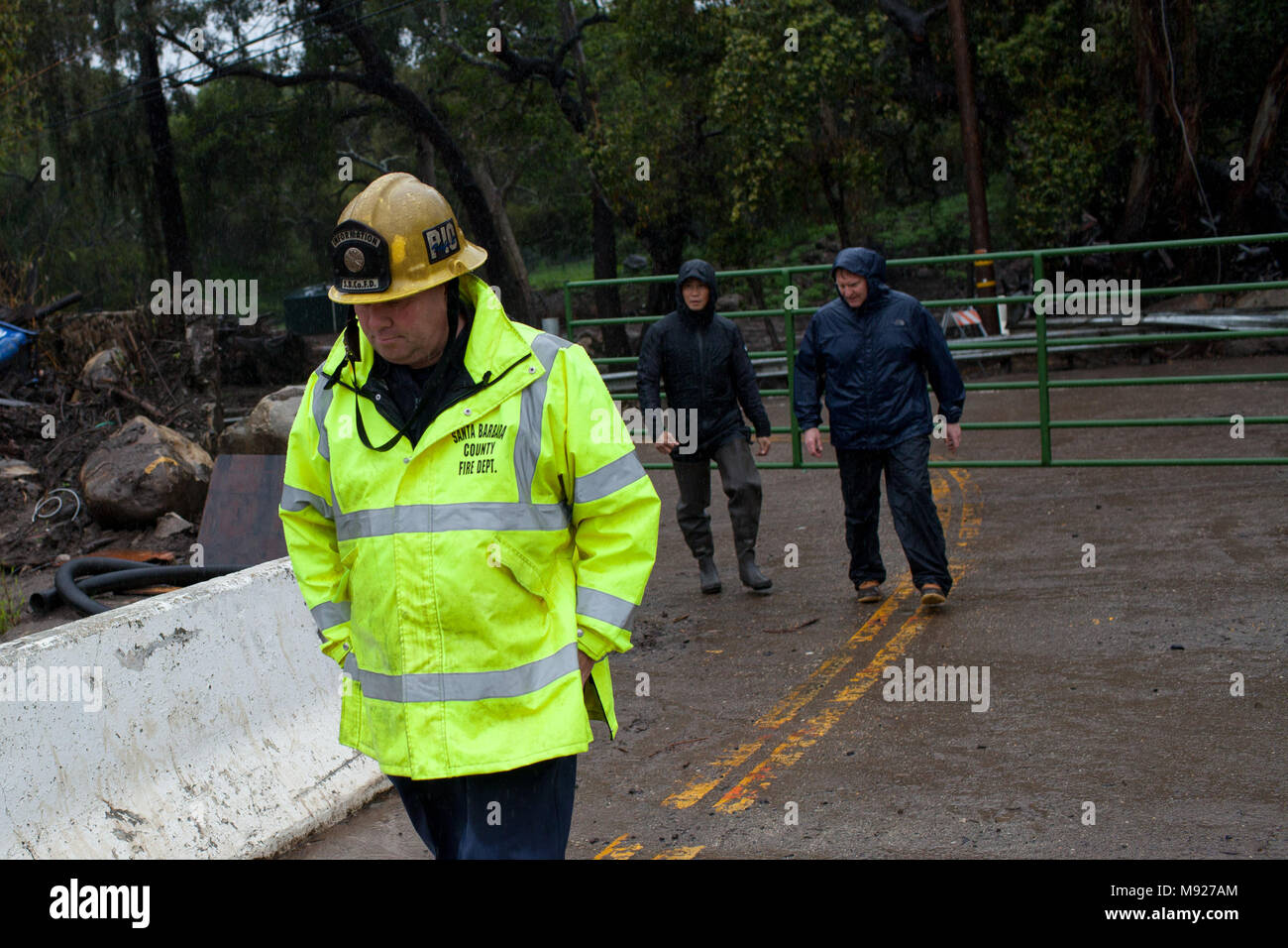 Montecito, California, USA. 21st Mar, 2018. Santa Barbara County Fire ...
