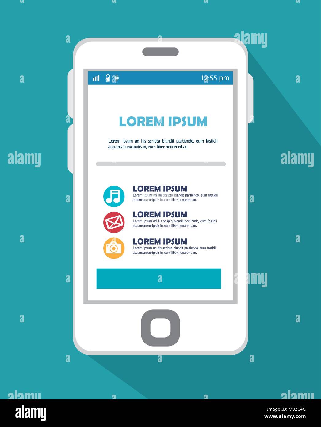 mobile infographic design, vector illustration eps10 graphic Stock ...