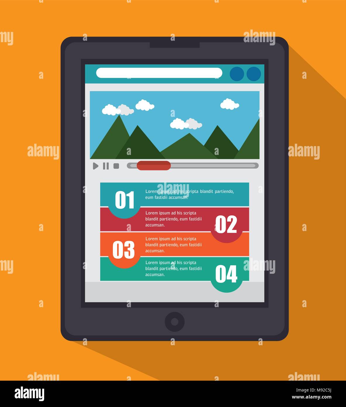 mobile infographic design, vector illustration eps10 graphic Stock ...