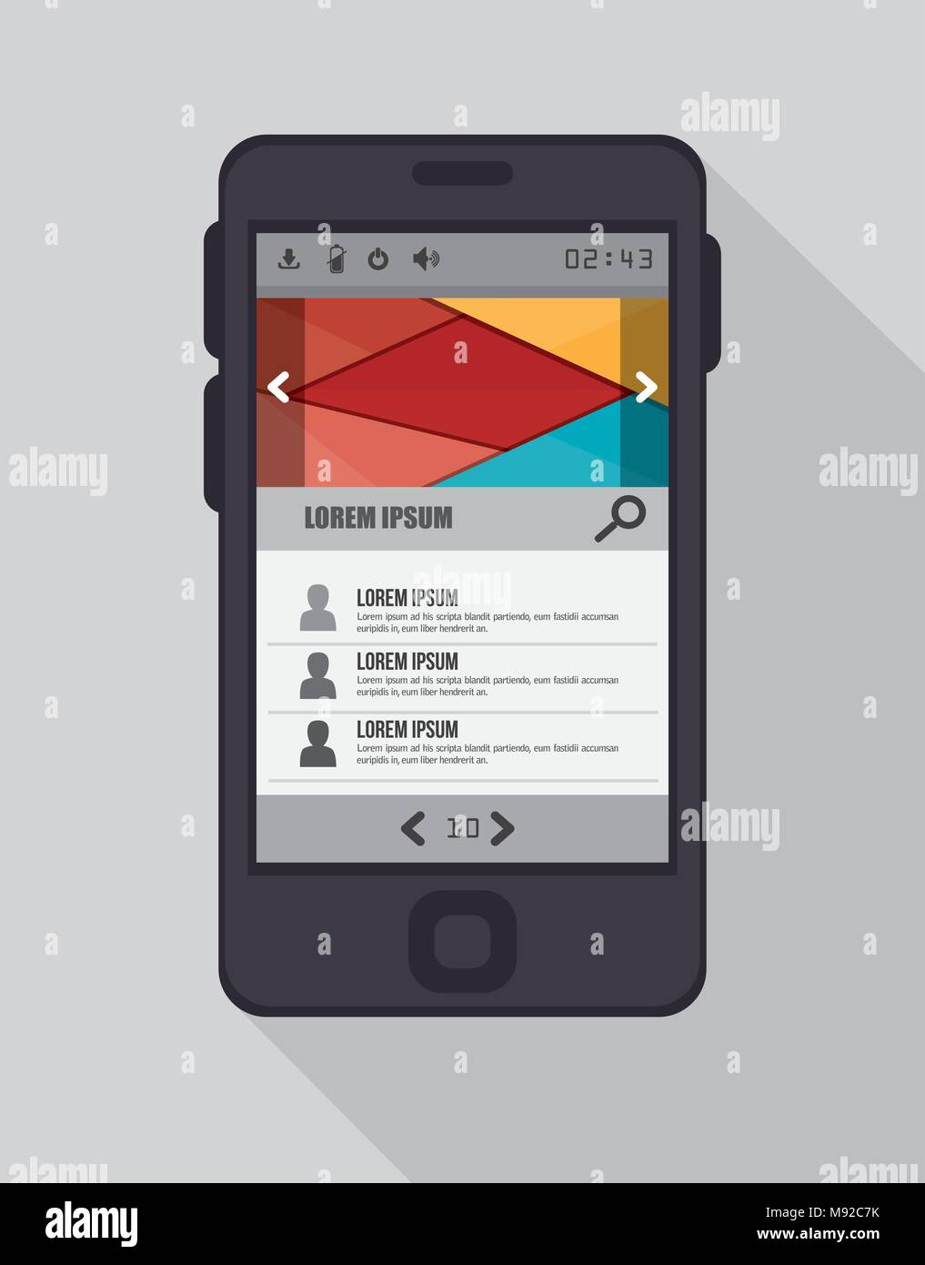 mobile infographic design, vector illustration eps10 graphic Stock ...