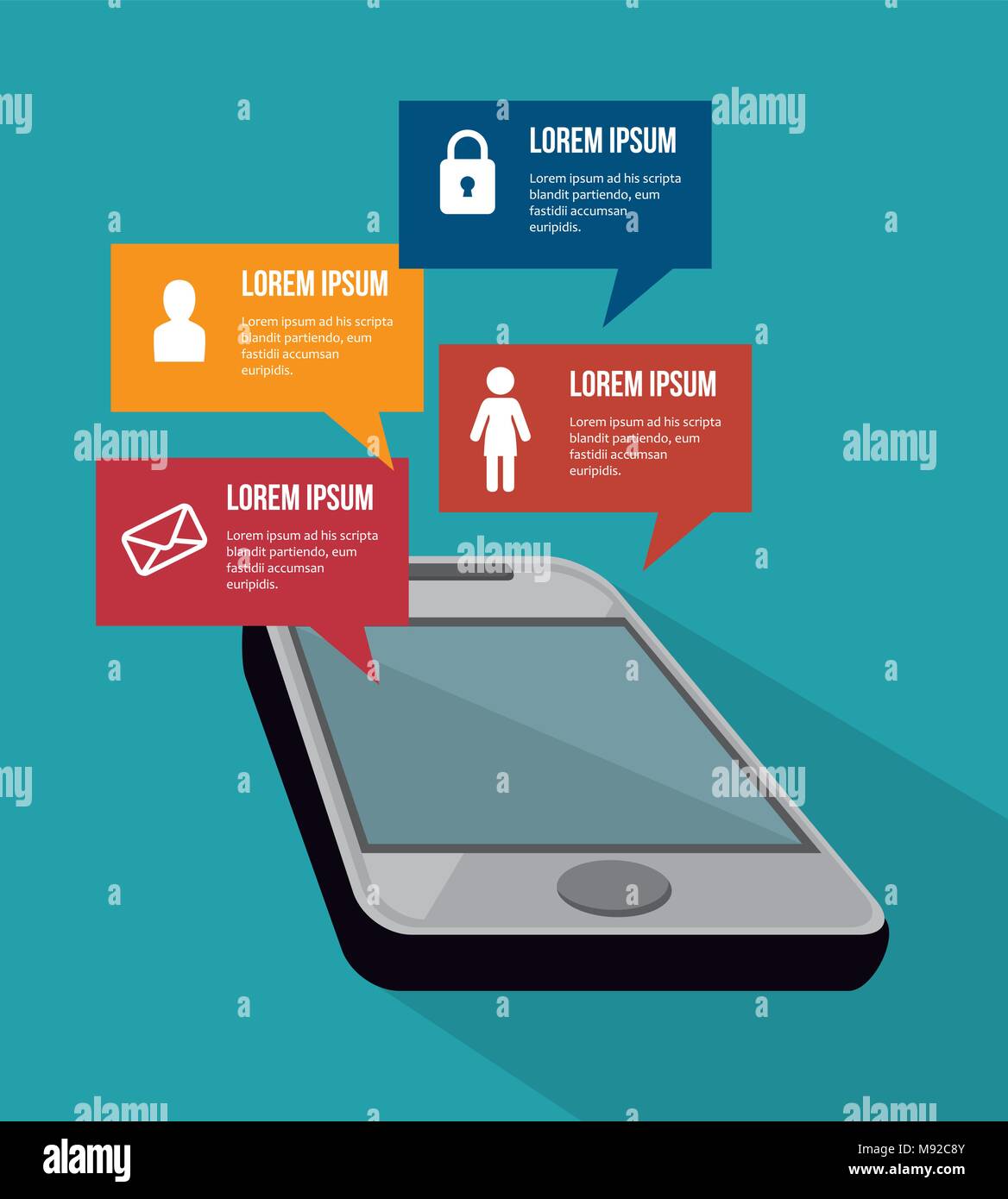 mobile infographic design, vector illustration eps10 graphic Stock ...