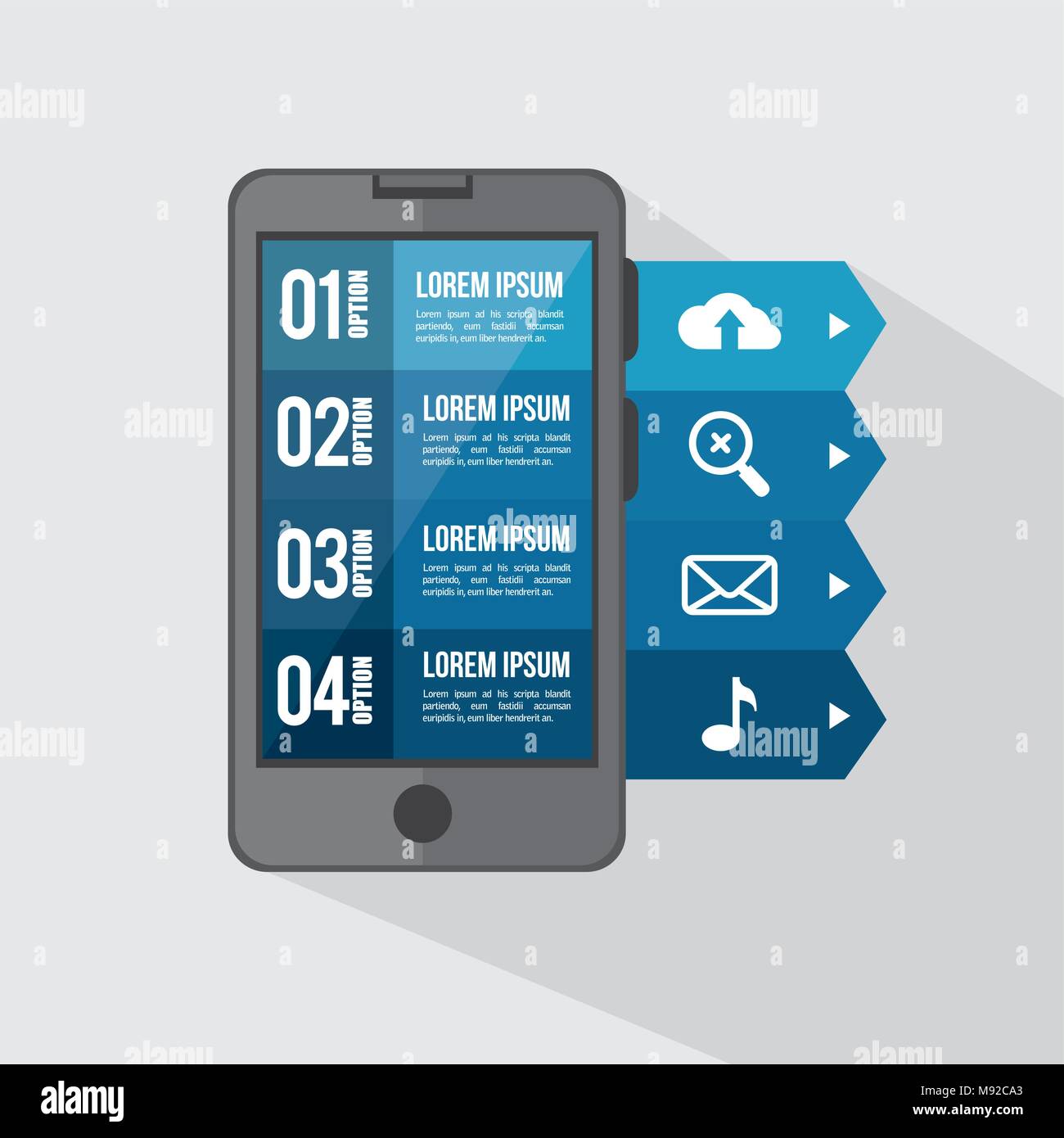 mobile infographic design, vector illustration eps10 graphic Stock ...