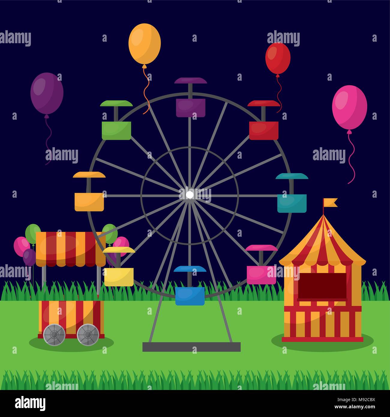 Carnival building Stock Vector Images - Alamy