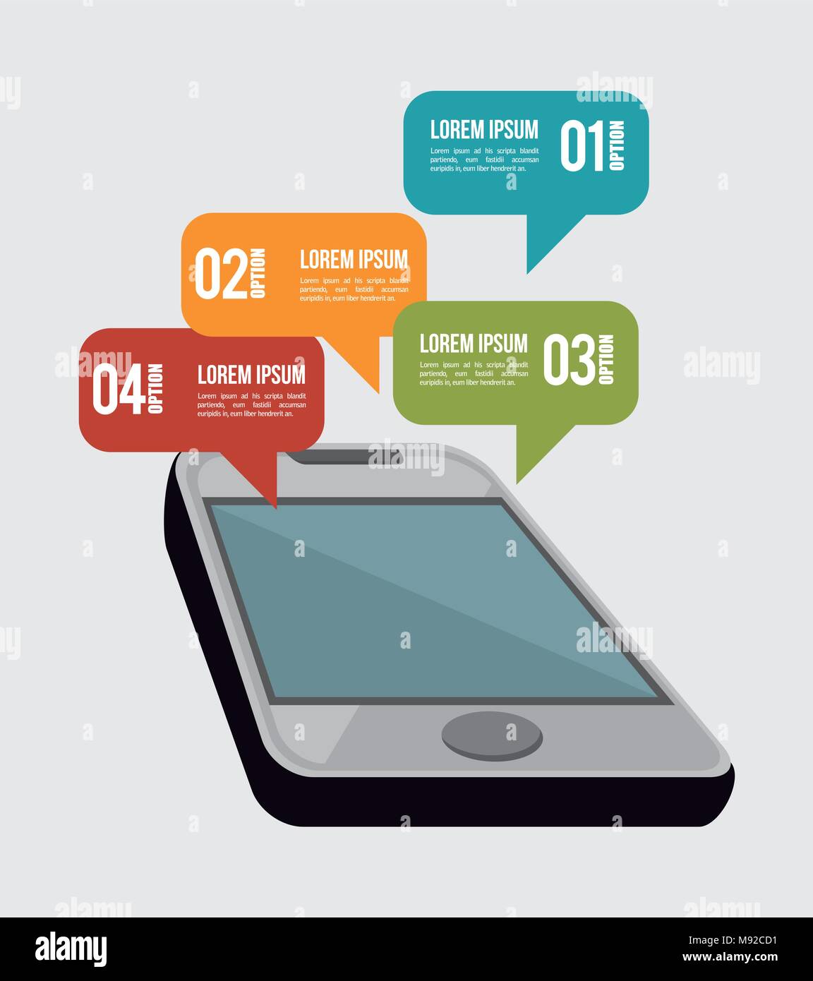 mobile infographic design, vector illustration eps10 graphic Stock ...
