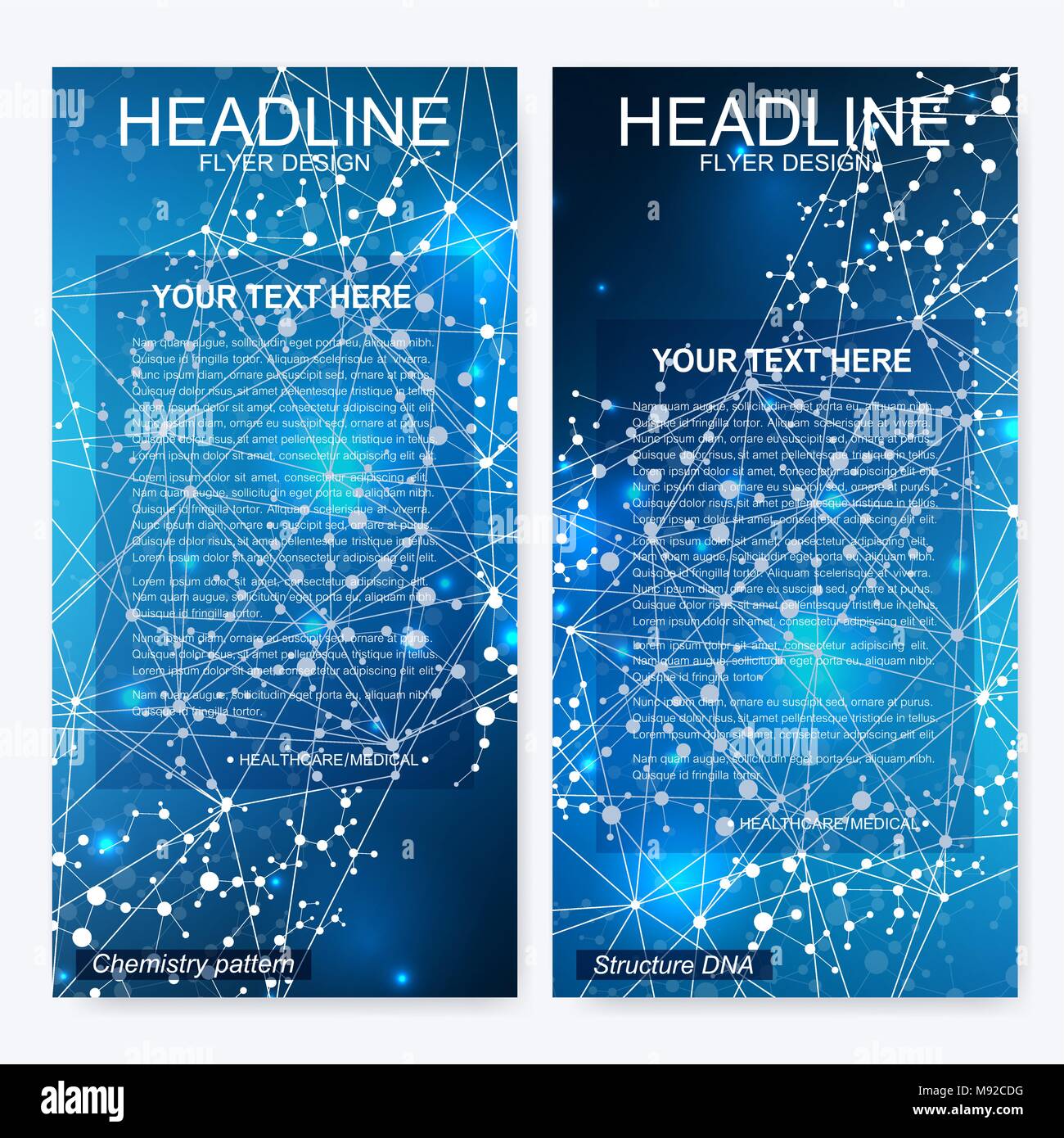 Modern set of vector flyers, banners. Geometric abstract presentation ...