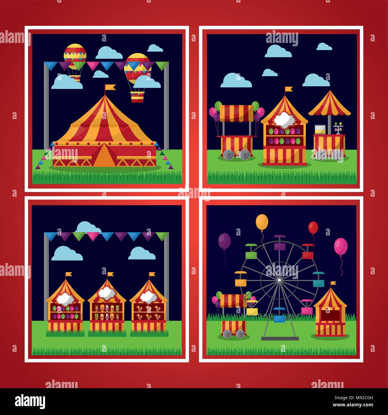 Horse carnival joy ride Stock Vector Images - Alamy