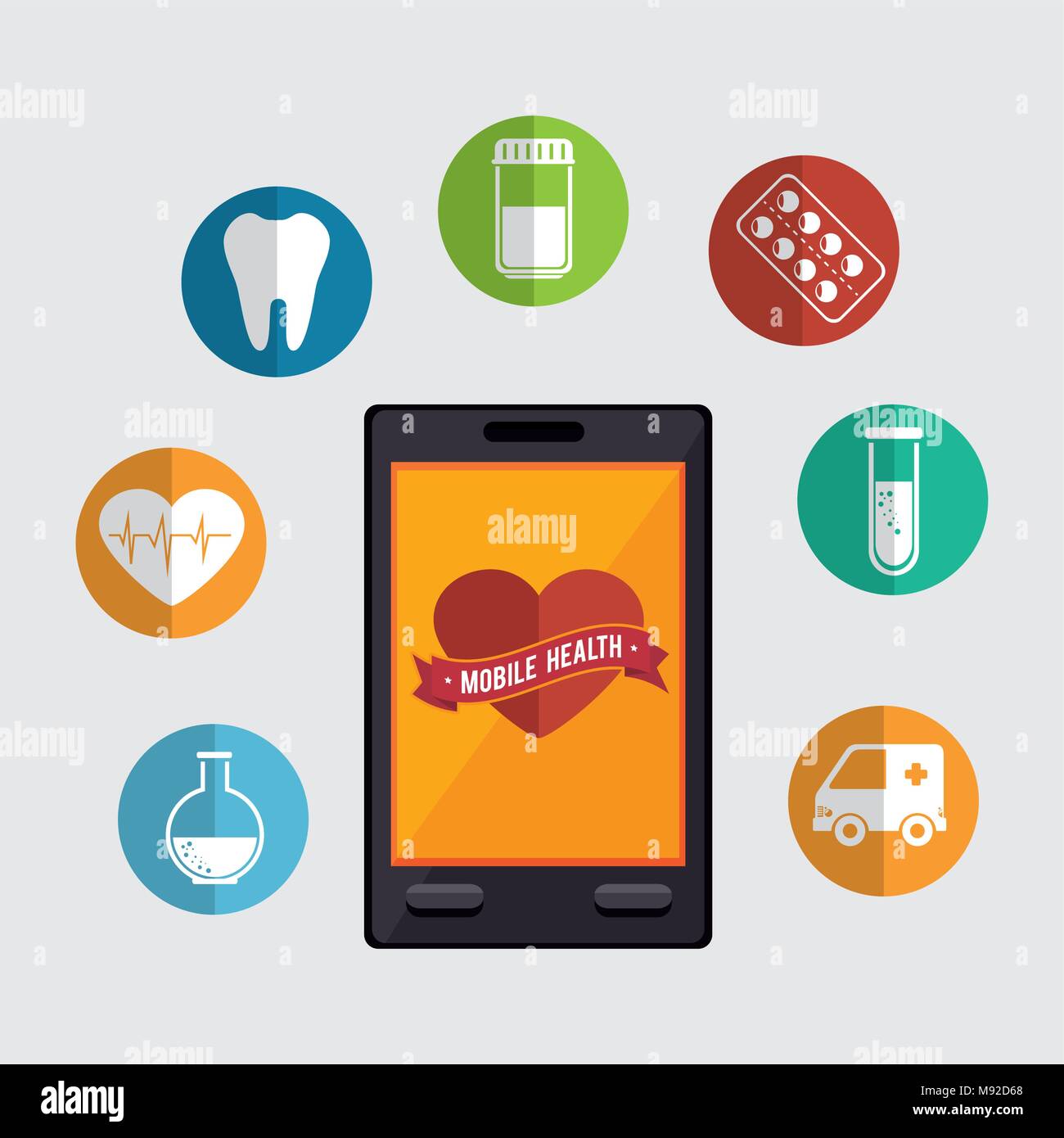 mobile health design Stock Vector Image & Art - Alamy