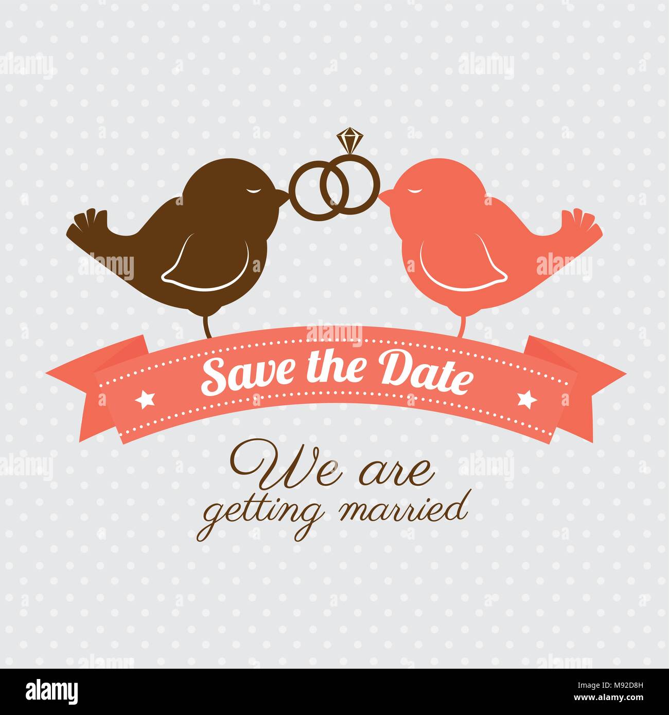 Engagement wedding rings hearts Stock Vector Images - Alamy