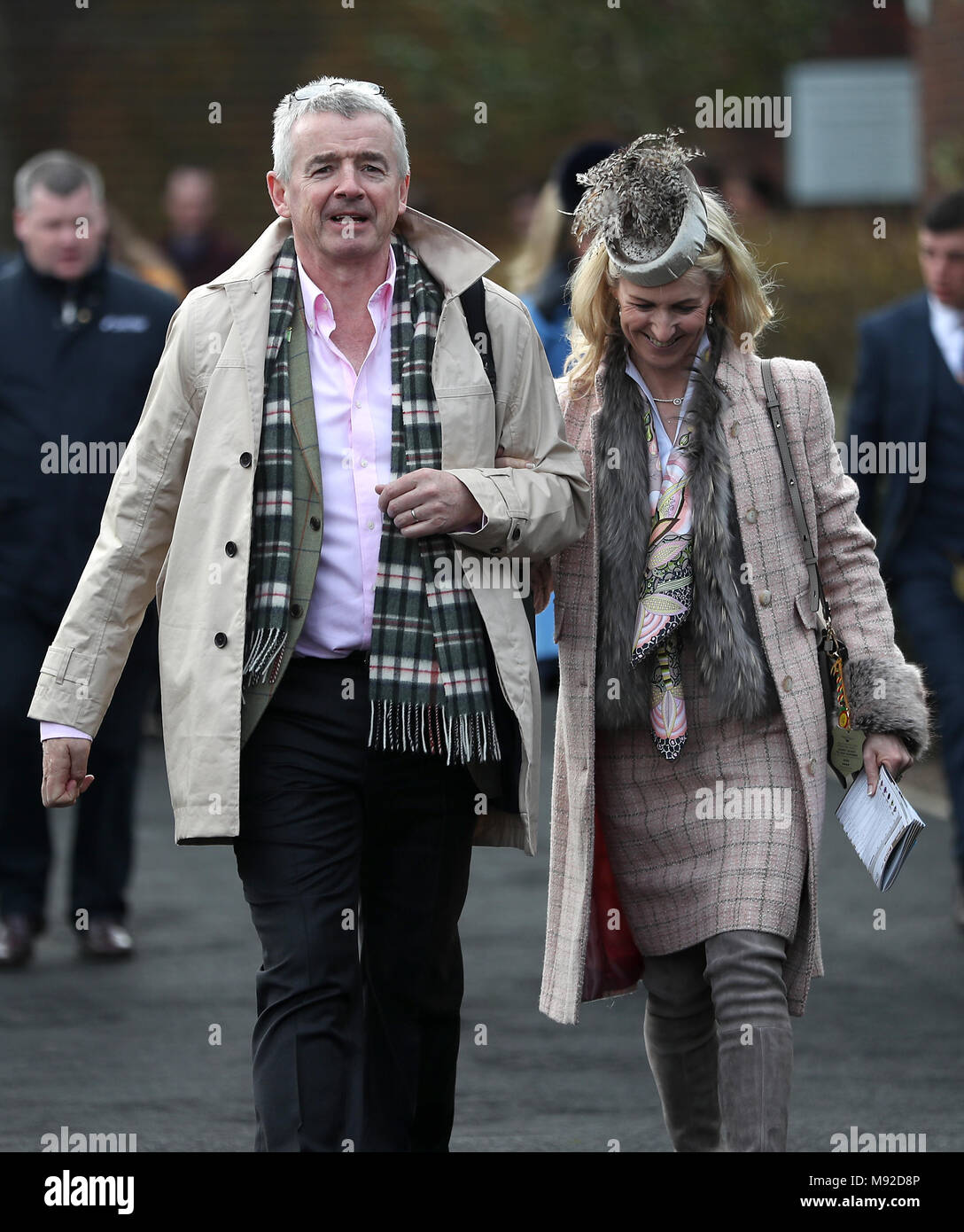 Owner Michael O'leary and wife Anita Farrell prior to the JCB Triumph ...