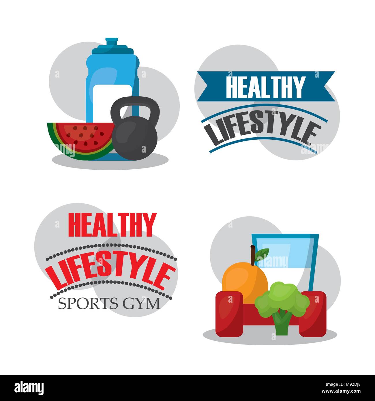 healthy lifestyle sport food Stock Vector Image & Art - Alamy