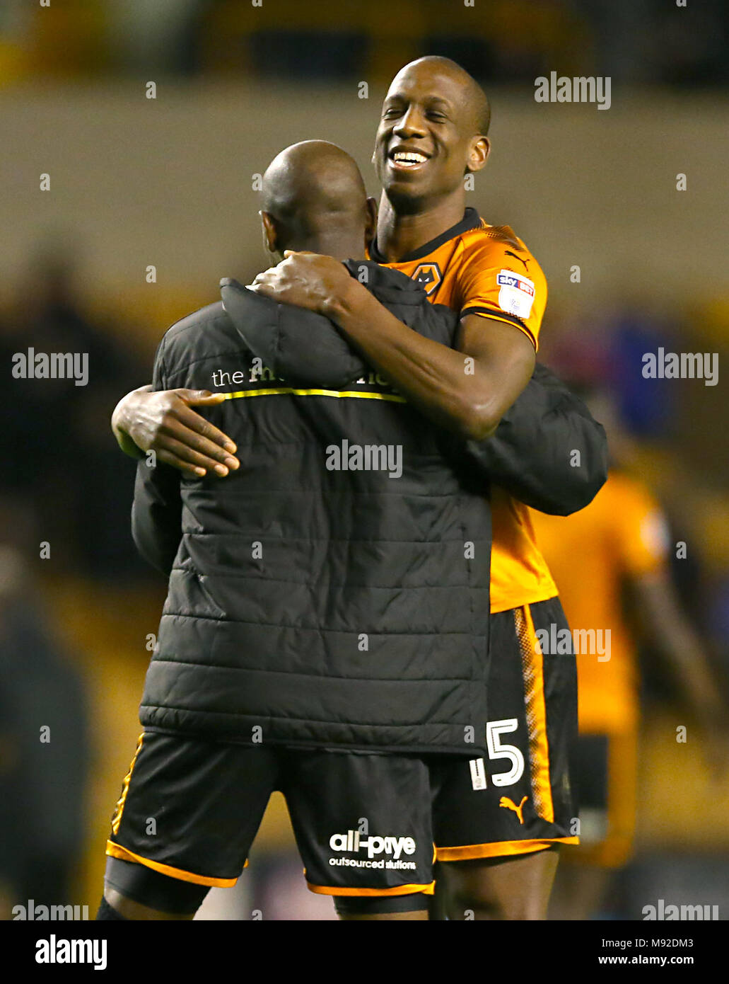 Wolverhampton Wanderers' Willy Boly celebrates after the final whistle ...