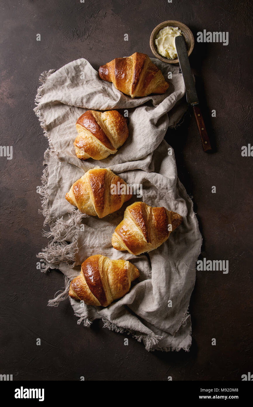 Many freshly baked croissants hi-res stock photography and images - Alamy