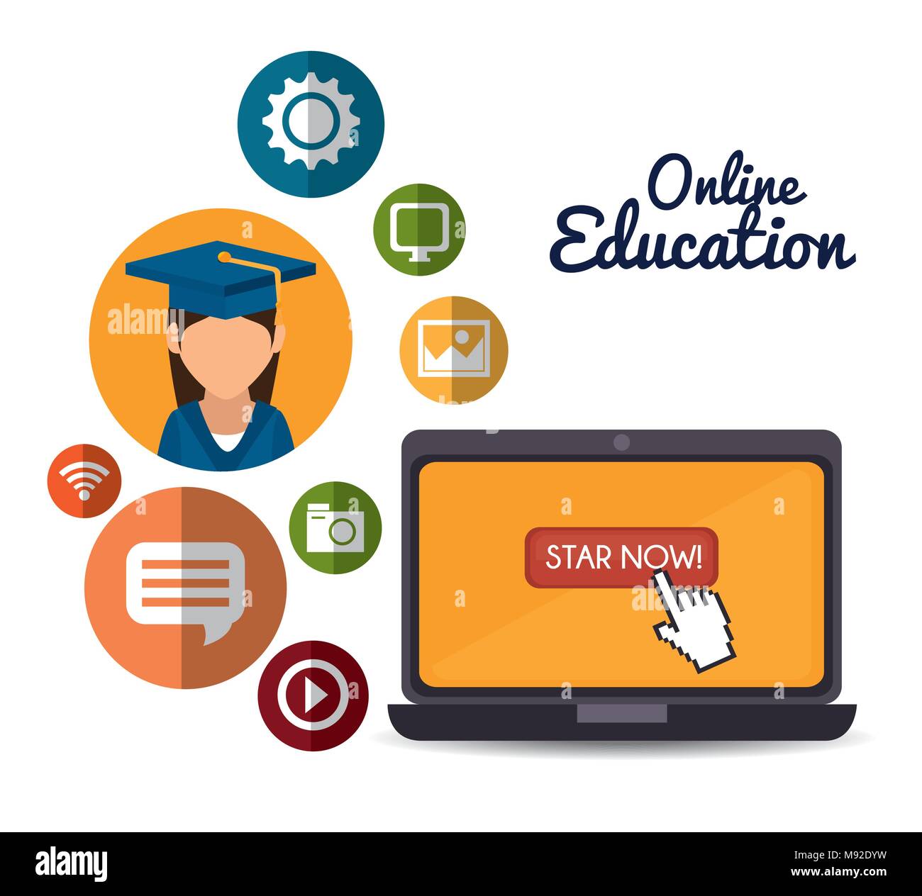online education design Stock Vector Image & Art - Alamy