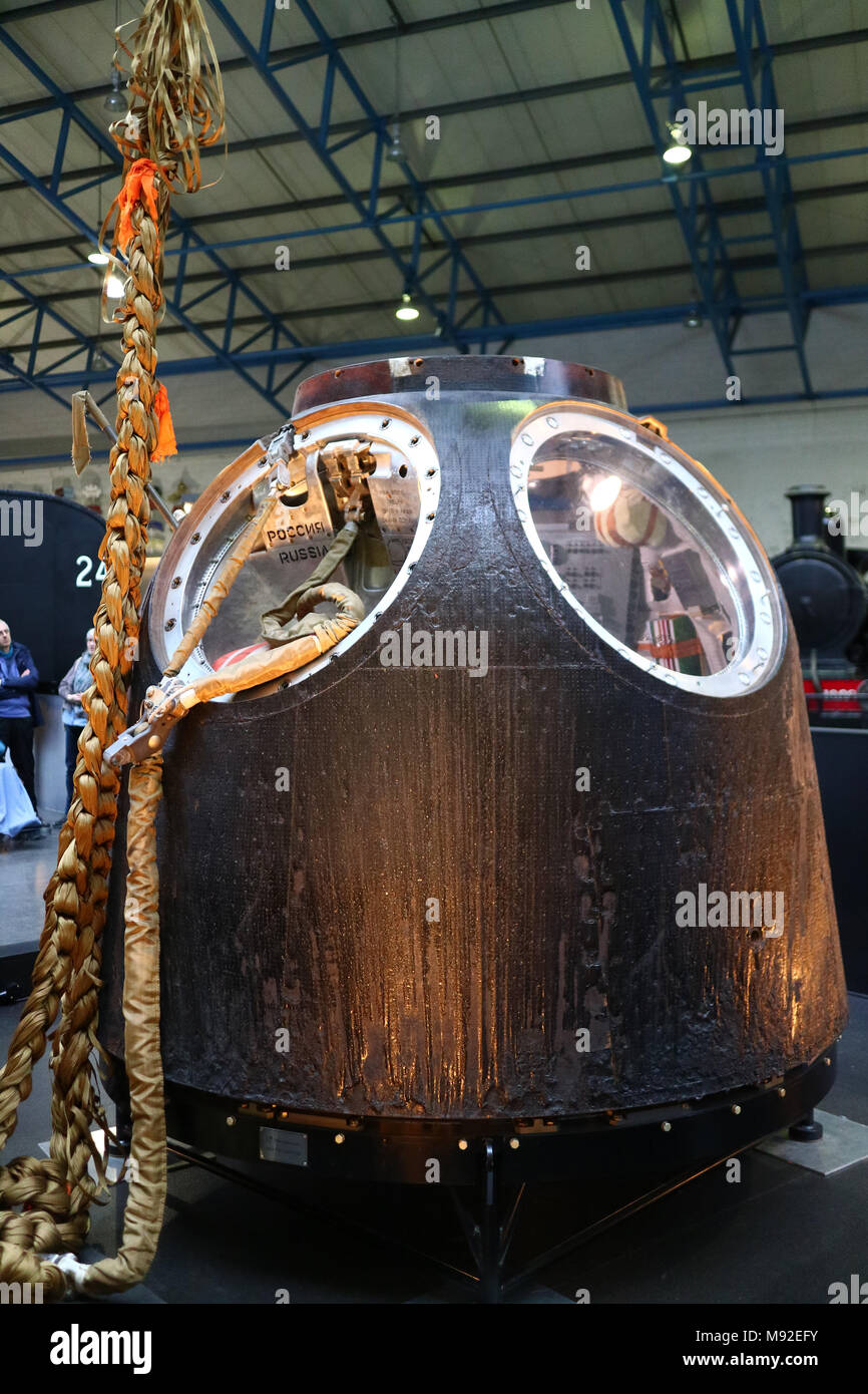 York, United Kingdom - 02/08/2018: Tim Peake's Soyuz spacecraft on ...