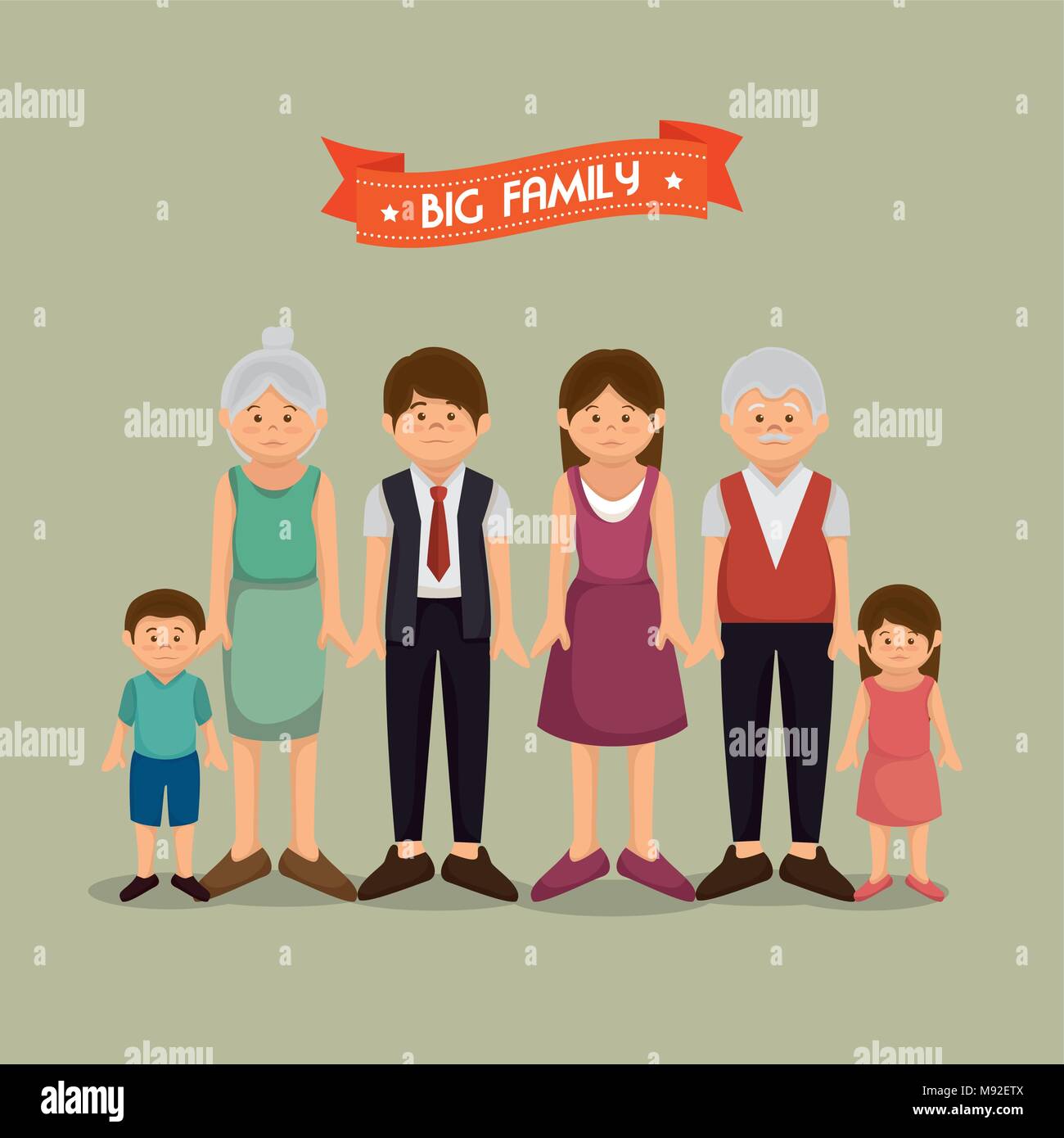 Big family generation Stock Vector Images - Alamy