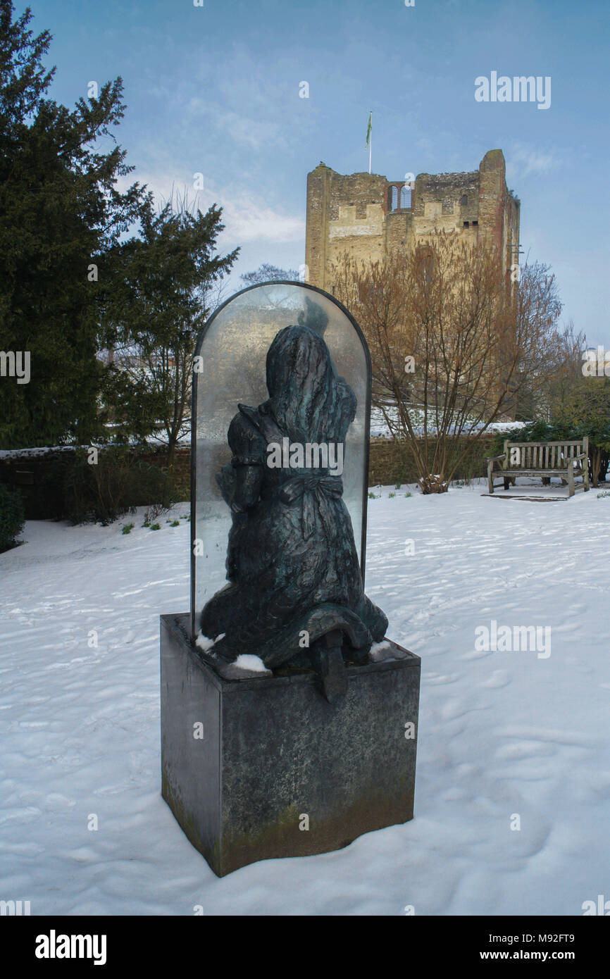 'Alice Through The Looking Glass' sculpture by Jean Argent in the snow ...