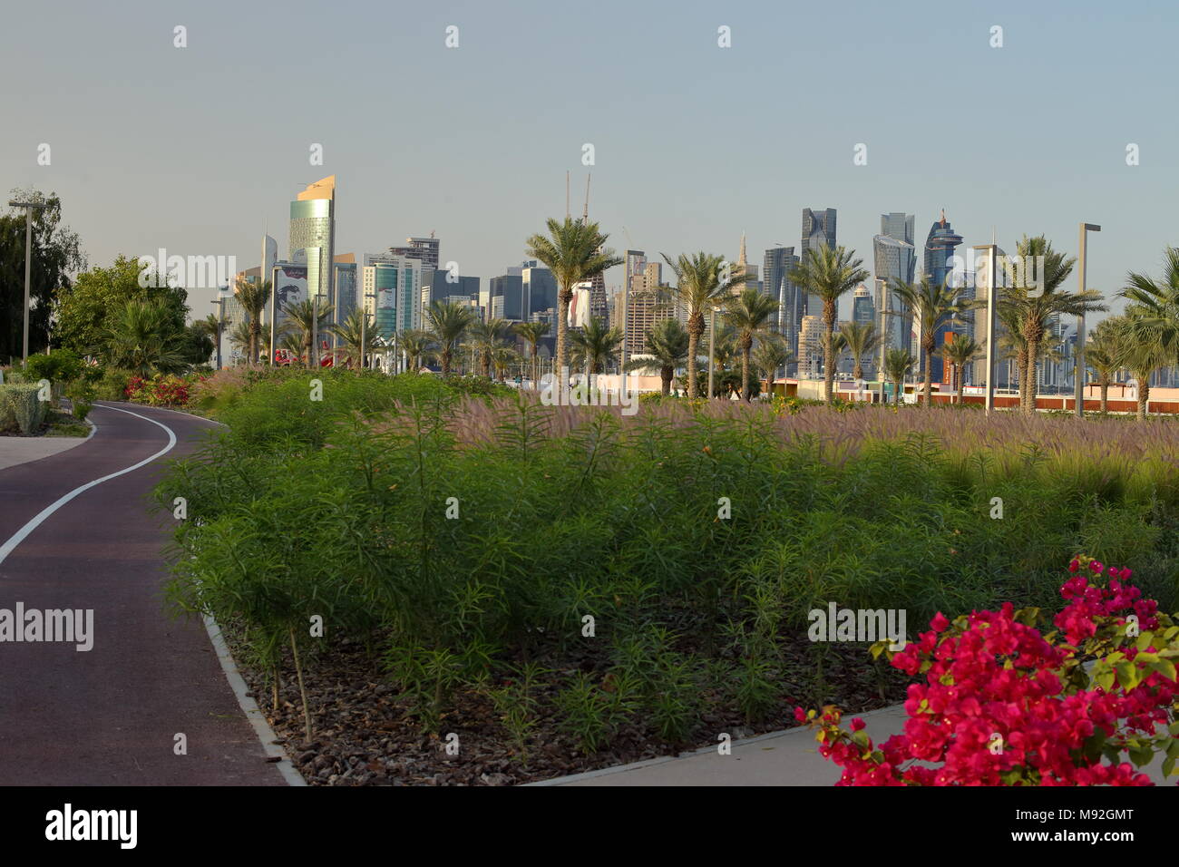 BIDDA PARK, Doha, Qatar - March 21, 2018: View of the newly opened ...